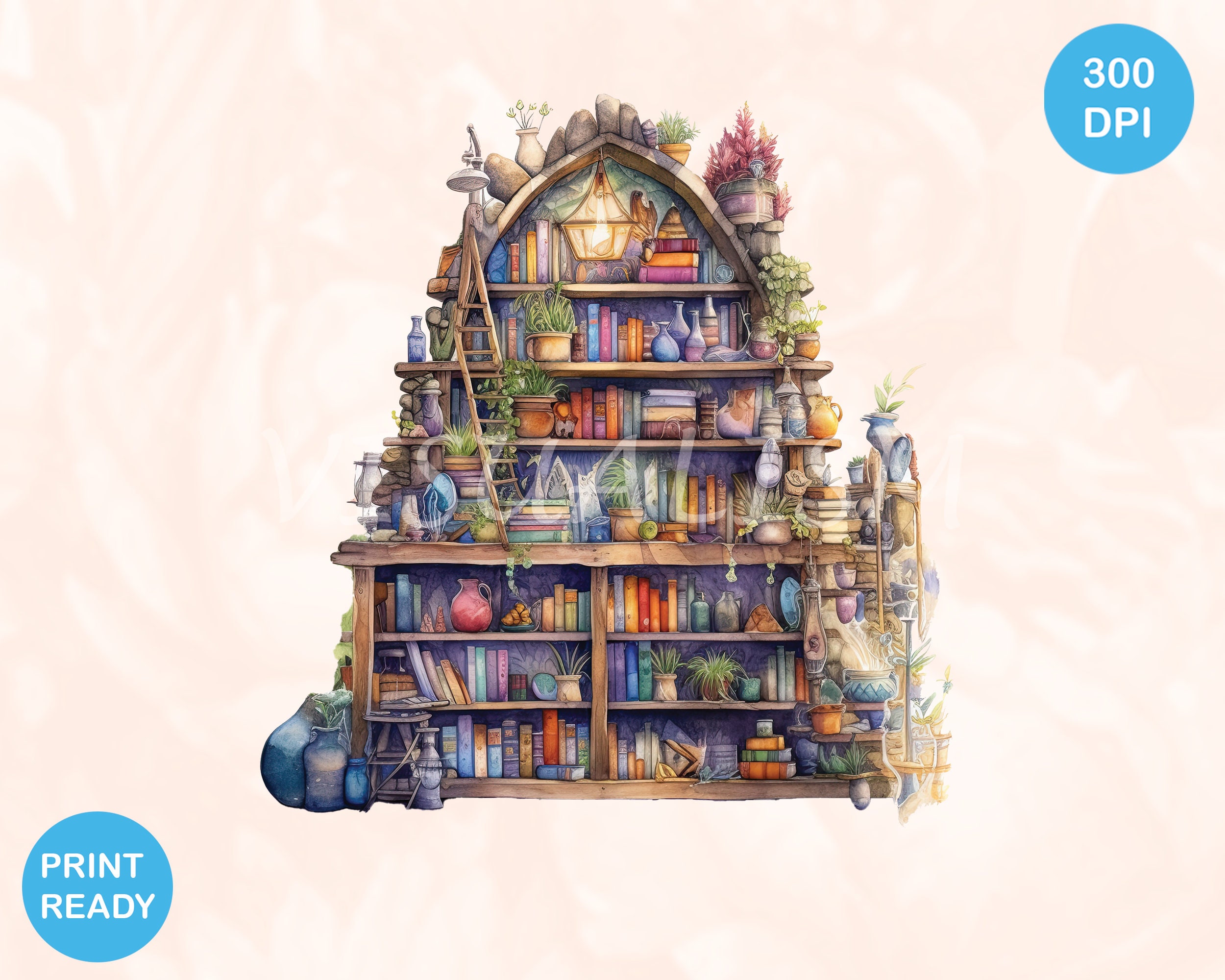 20 Magic Fairy Library Watercolor Bundle Digital Downloads - Etsy