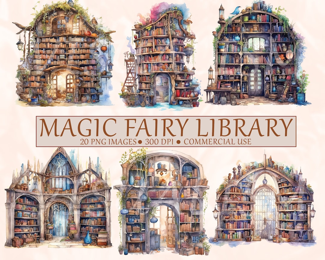 20 Magic Fairy Library Watercolor Bundle Digital Downloads - Etsy