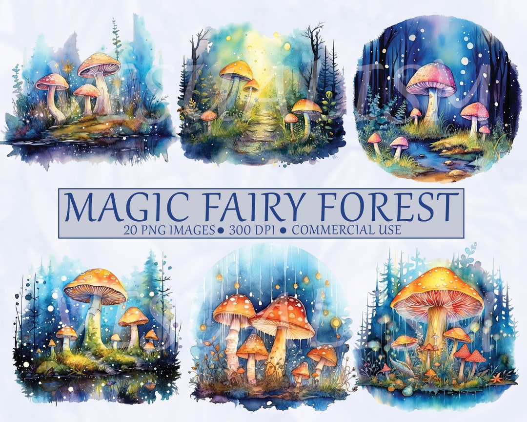 20 Fairy Forest Clipart Bundle, Digital Downloads, Fairy Forest Clipart ...