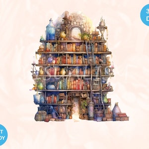 20 Magic Fairy Library Watercolor Bundle Digital Downloads - Etsy