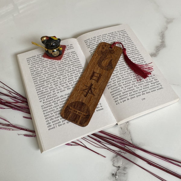 Wooden Japanese Bookmark - Etsy