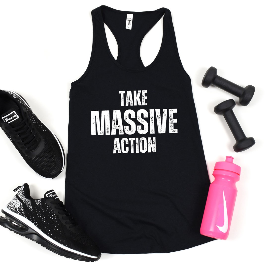 Take Massive Action Work Out Tank, Racerback Tank, Women Tank Top ...