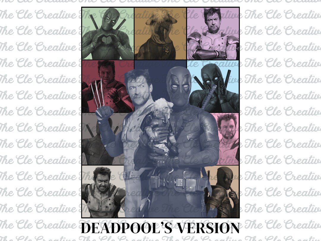 Deadpool the Eras Tour Shirt PNG, Deadpool and Wolverine Shirt ...