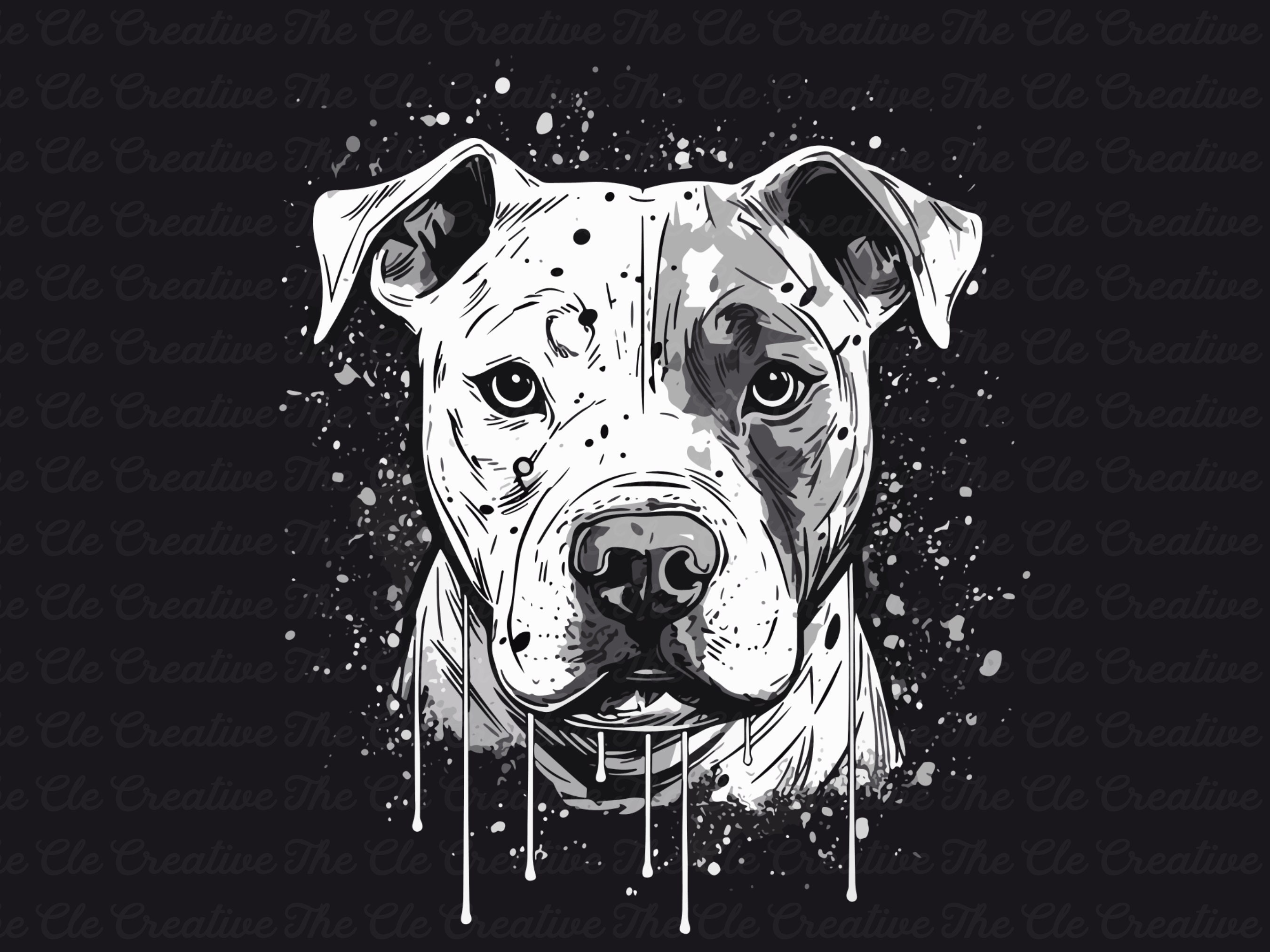 Pitbull Rapper Stencil