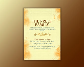 Sukhmani Sahib Paath Invitation Sikh Invitations Digital, Editable, DIY ...