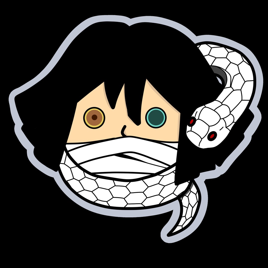 Iguro Obanai Sticker Cute Demon Slayer 3-inch Waterproof - Etsy