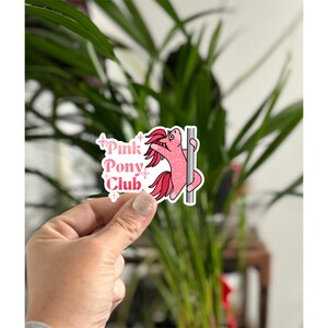 Magical Pink Pony Club Delight, 3 Inch Waterproof Sticker, Pony Pole ...