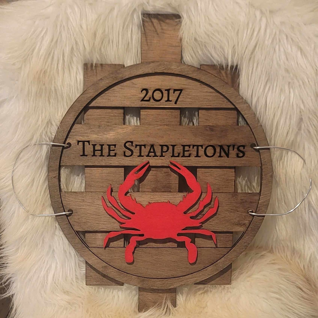 Crab Basket Lid Door Hanger (personalized) - Etsy