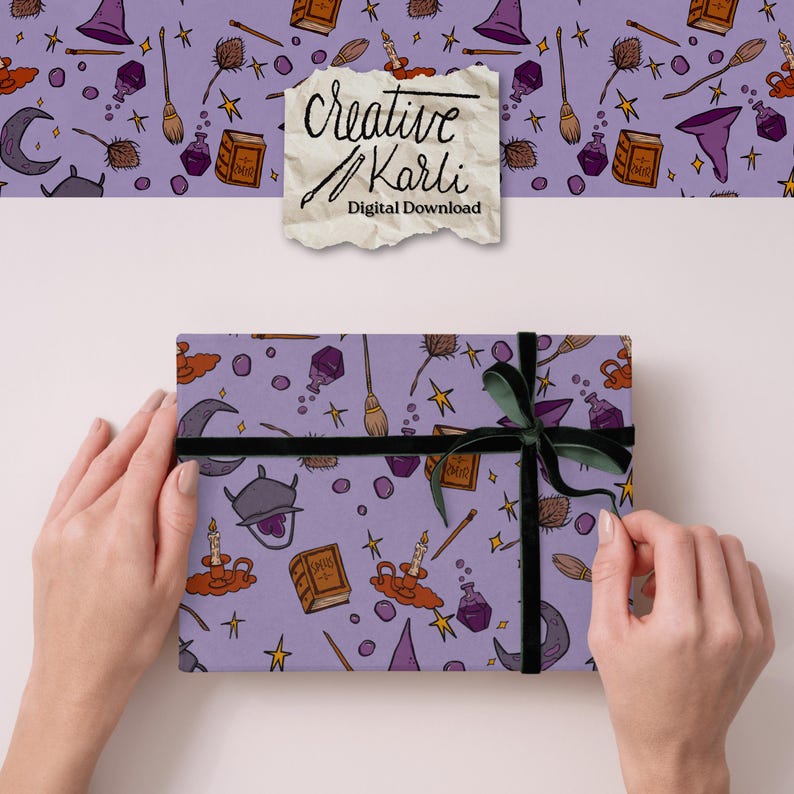 Purple Witch Seamless Pattern - 300DPI, 4000 X 4000px, High-res PNG - Etsy