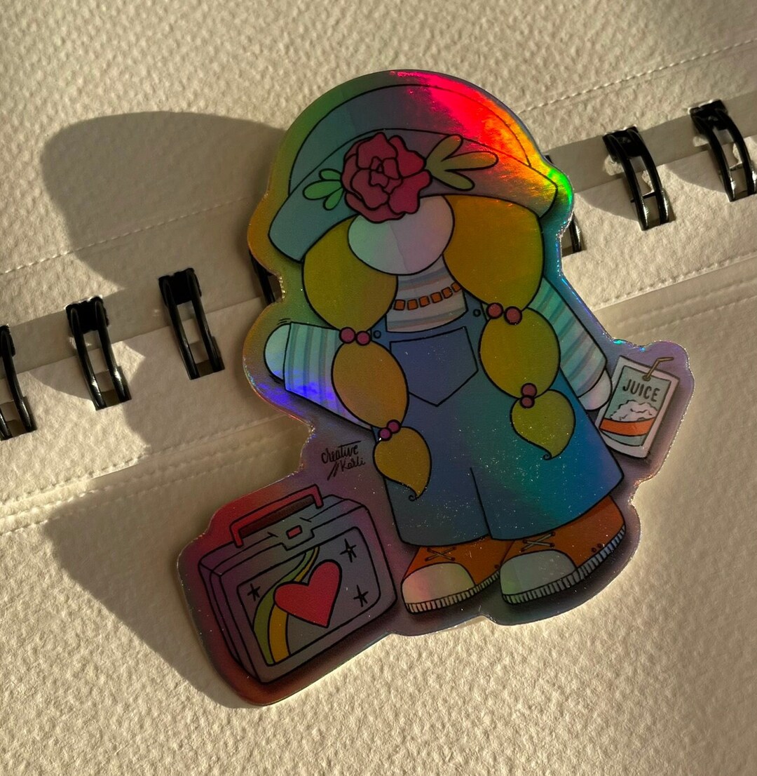 Cute Sticker, Holographic 90s Rainbow Gnome, Vinyl Water Bottle, Laptop ...
