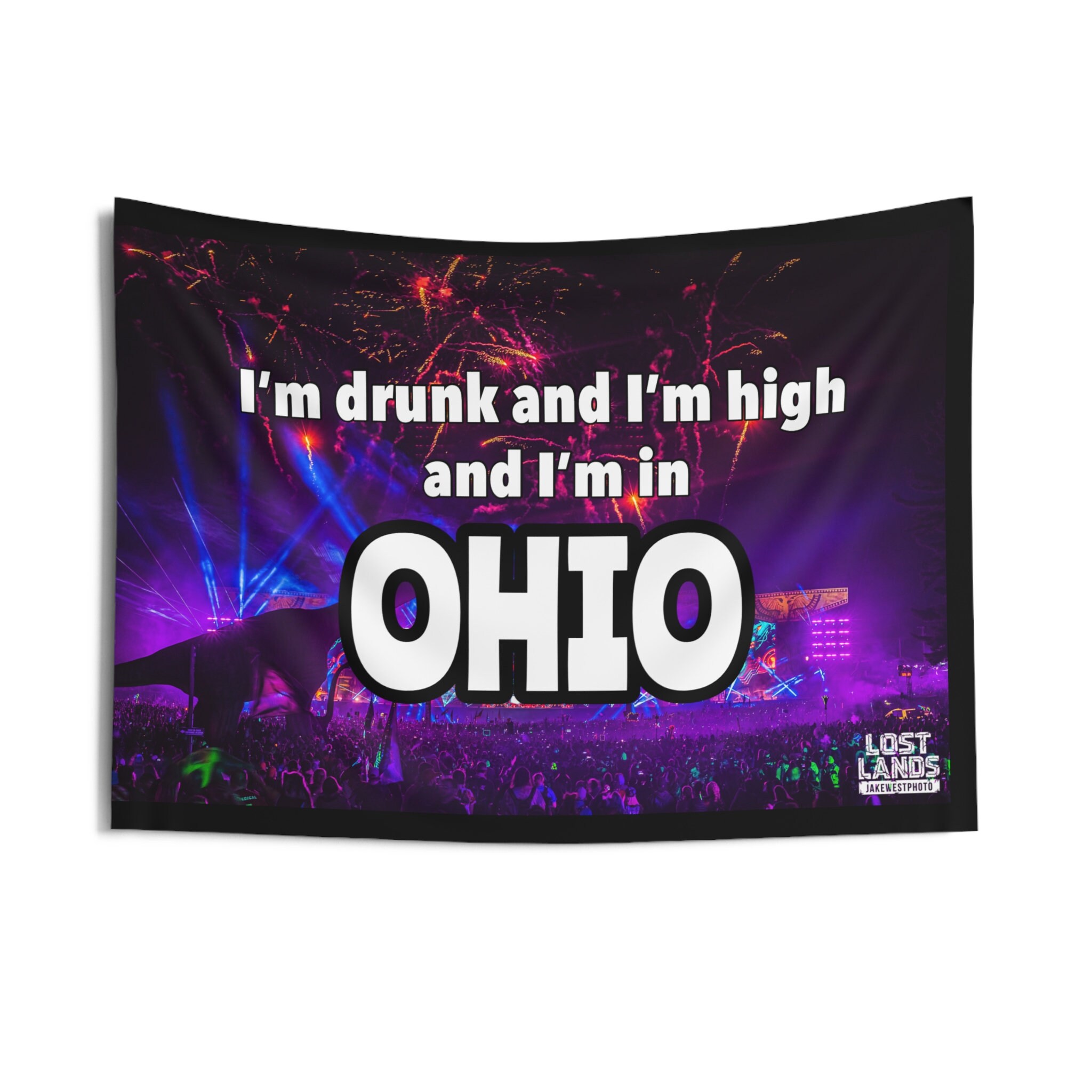 Drunk and High in Ohio Lost Lands Rave Indoor Wall Tapestry - Etsy