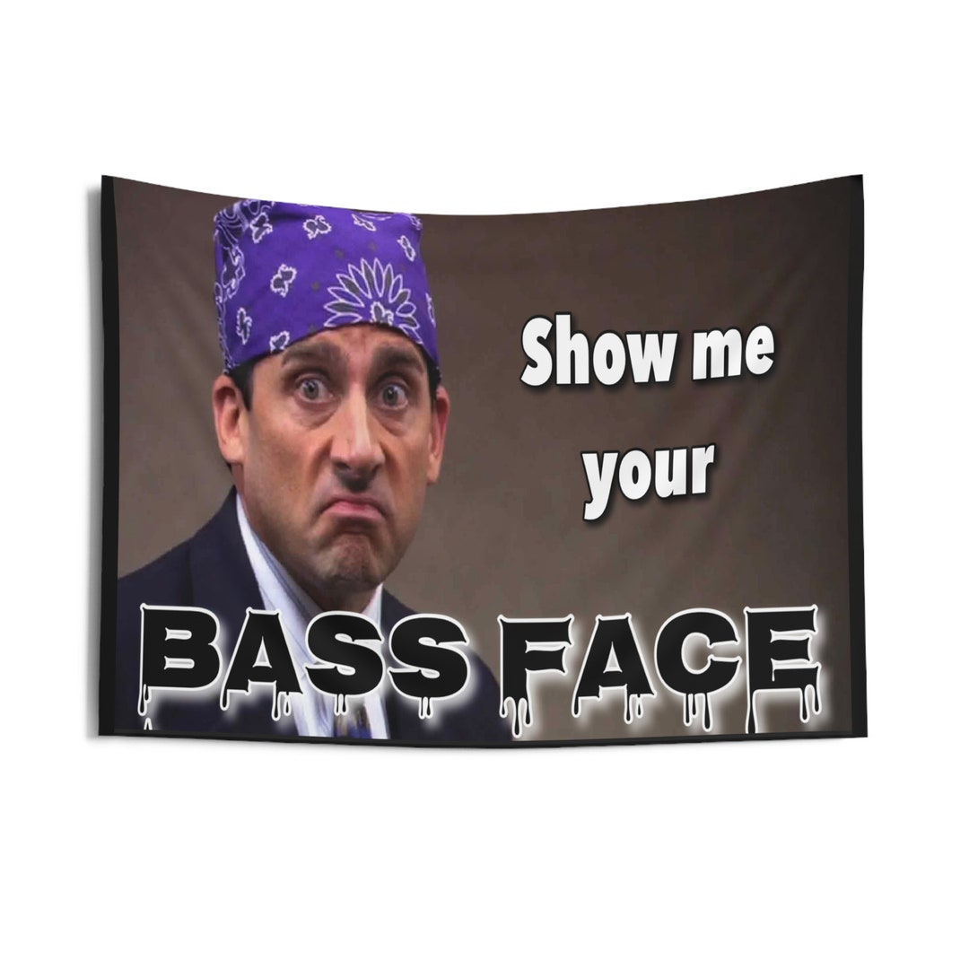 Bass Face Michael Scott Rave Indoor Wall Tapestry - Etsy