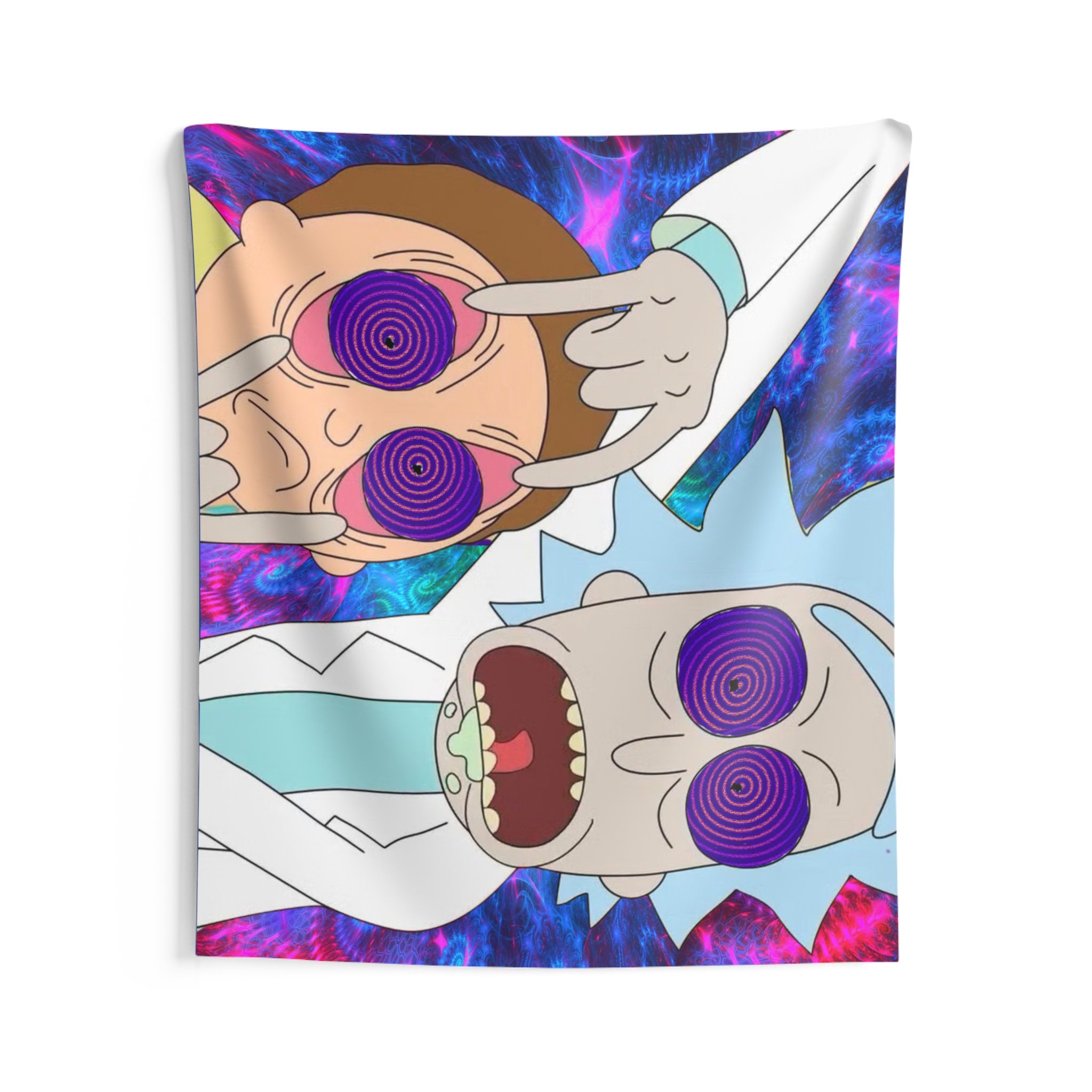 Rick and Morty Rave Trippy Indoor Wall Tapestries - Etsy