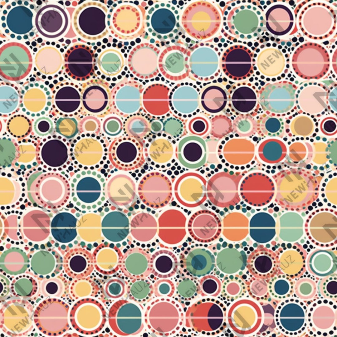 Multicolored Circles Pattern tile - Etsy