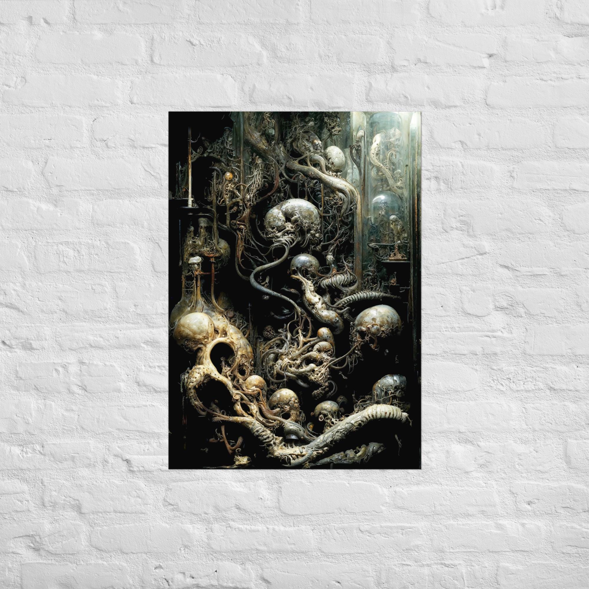 Veins of the Abyss - Haunting Digital Painting, Gothic and Creepy Wall ...