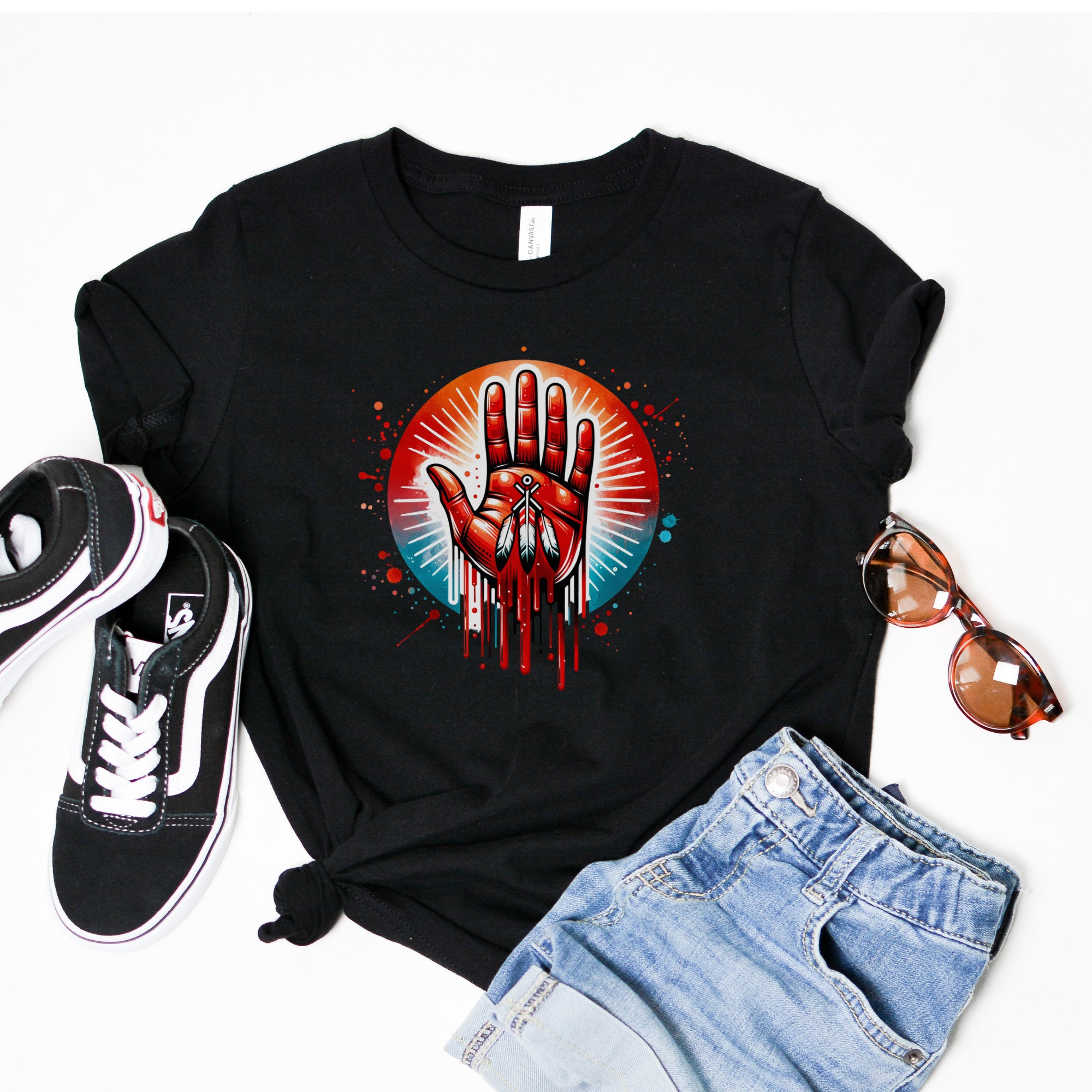 MMIW Red Hand PNG: Native Pride Digital Download - Etsy