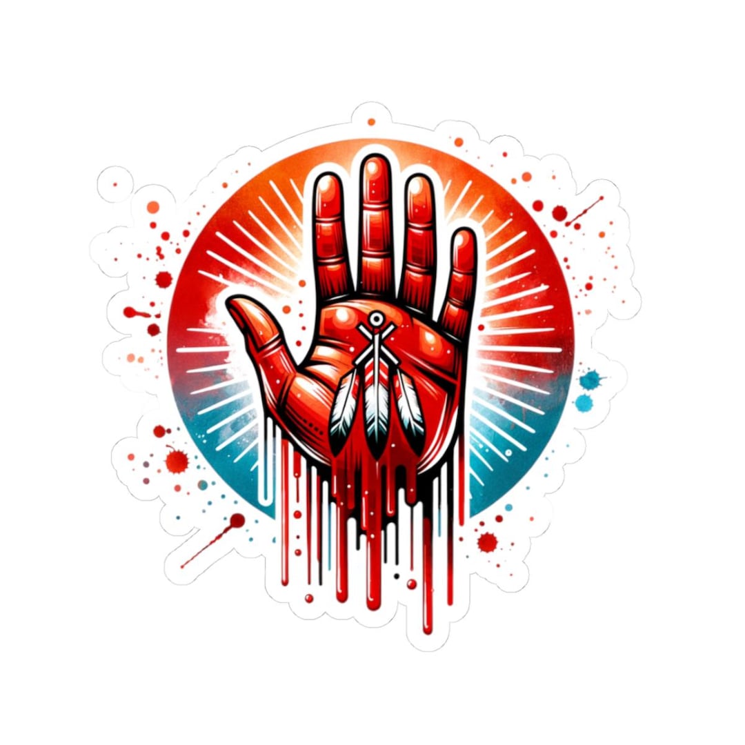 Red Hand Stickers, Native American MMIW Indigenous Sticker Gifts for ...