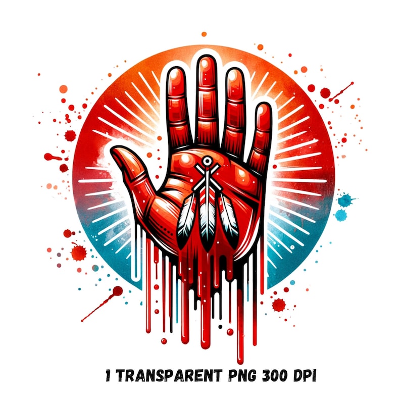 Native Red Hand - Etsy