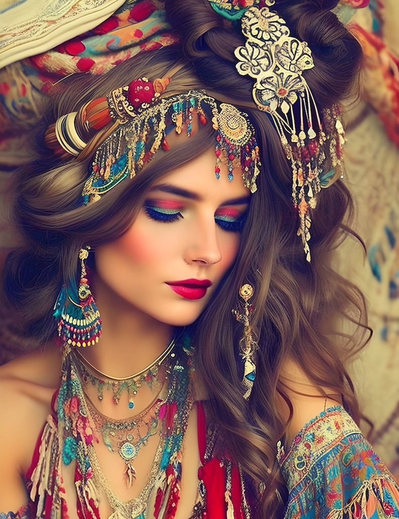 Hobo Gypsy Art Png Bohemian Style Nomadic Spirit Junk Journal Gypsy ...