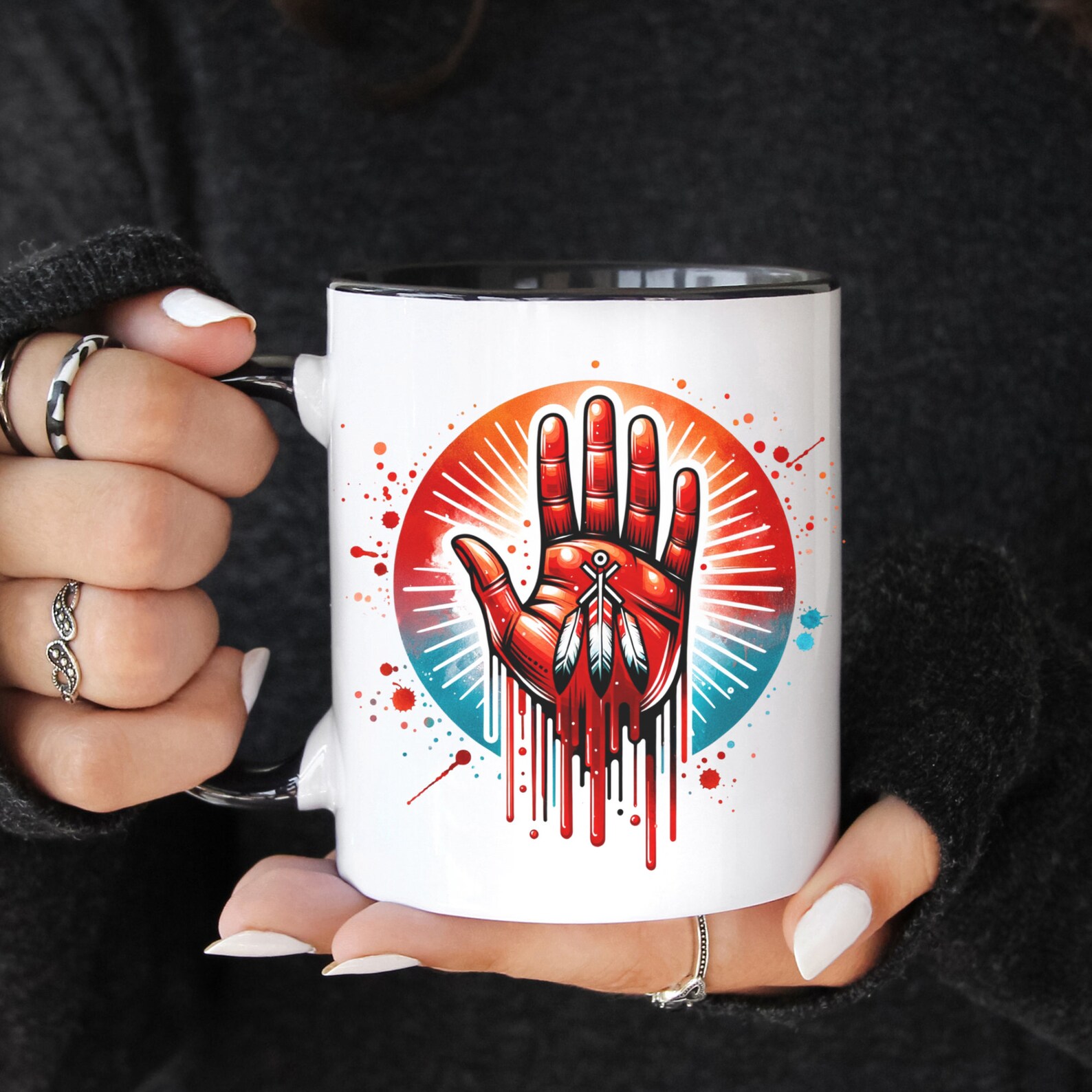 MMIW Red Hand PNG: Native Pride Digital Download - Etsy