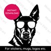 Great Dane Sunglasses SVG Dog Print Cool Pet Silhouette Gift for Dog ...