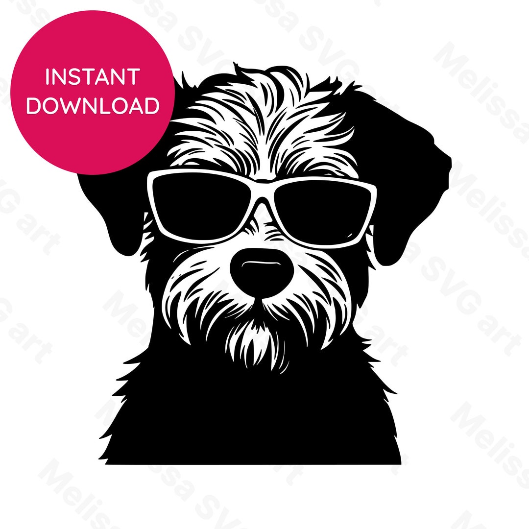 Schnoodle Sunglasses SVG Dog Print Cool Pet Silhouette Gift for Dog ...