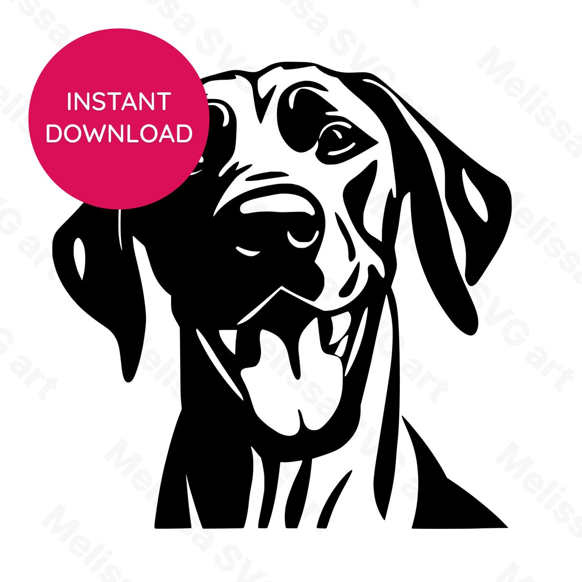 Rhodesian Ridgeback SVG Portrait Dog Print Svg - Pet Silhouette Cricut ...