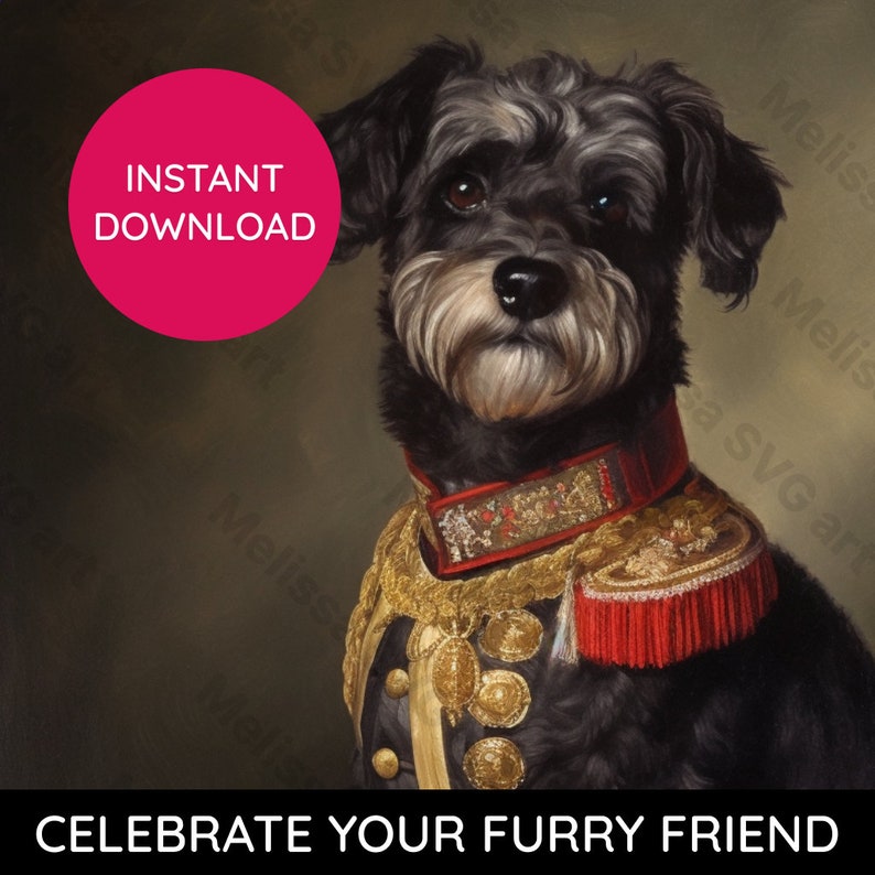 Schnoodle Royal Portrait Royalty Dog Art Poster Pet Gift - Etsy