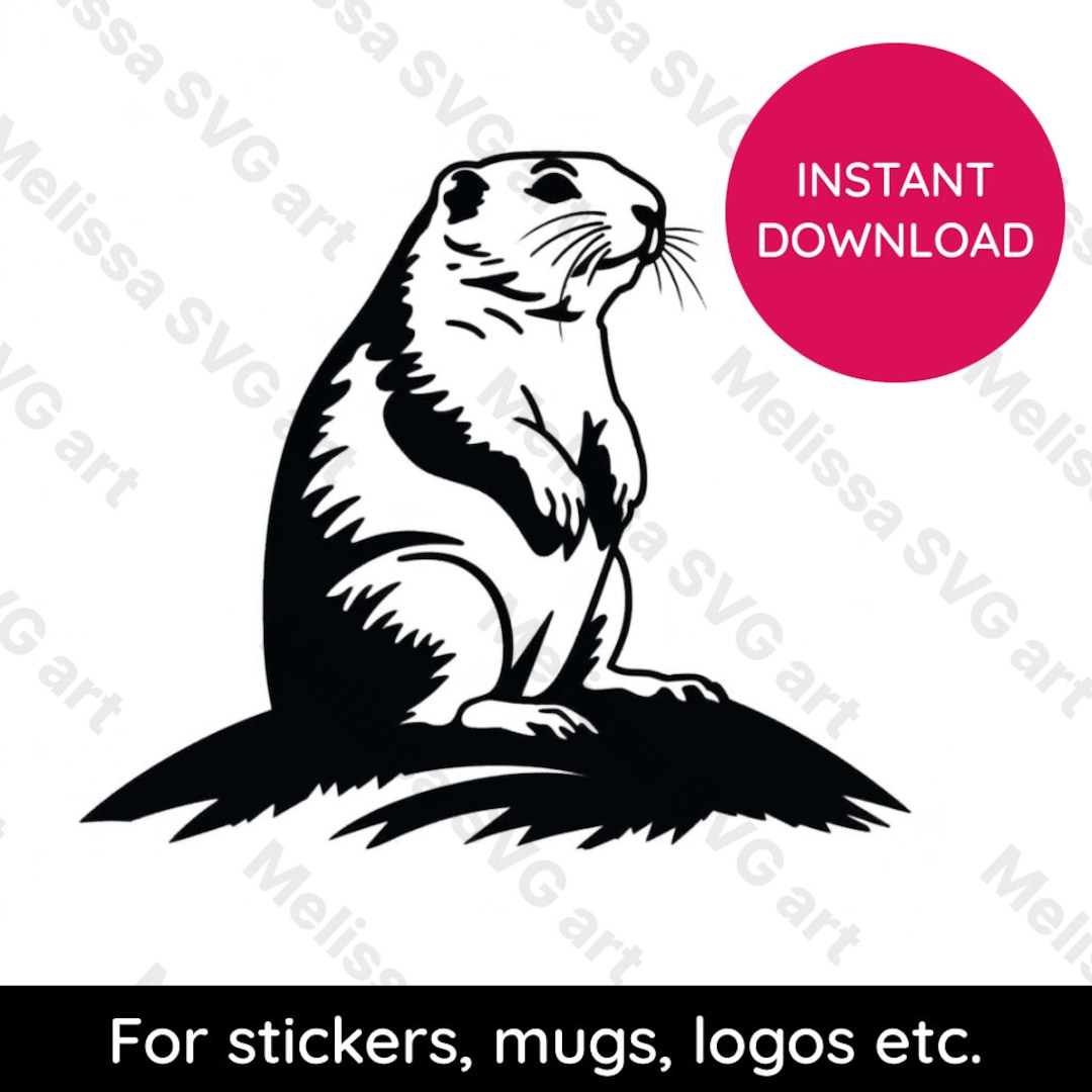 Prairie Dog SVG Animal Lover Svg Pet Silhouette Print Cricut & Laser ...