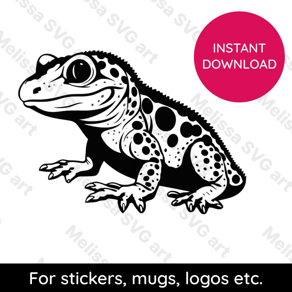 Leopard Gecko SVG Animal Lover Svg Pet Silhouette Print Cricut & Laser ...
