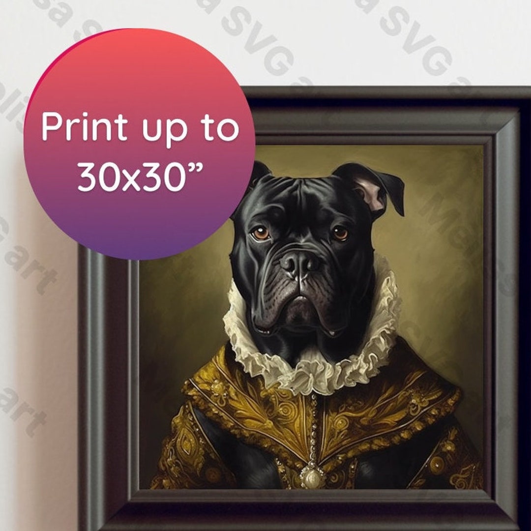 Cane Corso Royal Portrait Royalty Dog Art Poster Pet Gift for Dog Lover ...