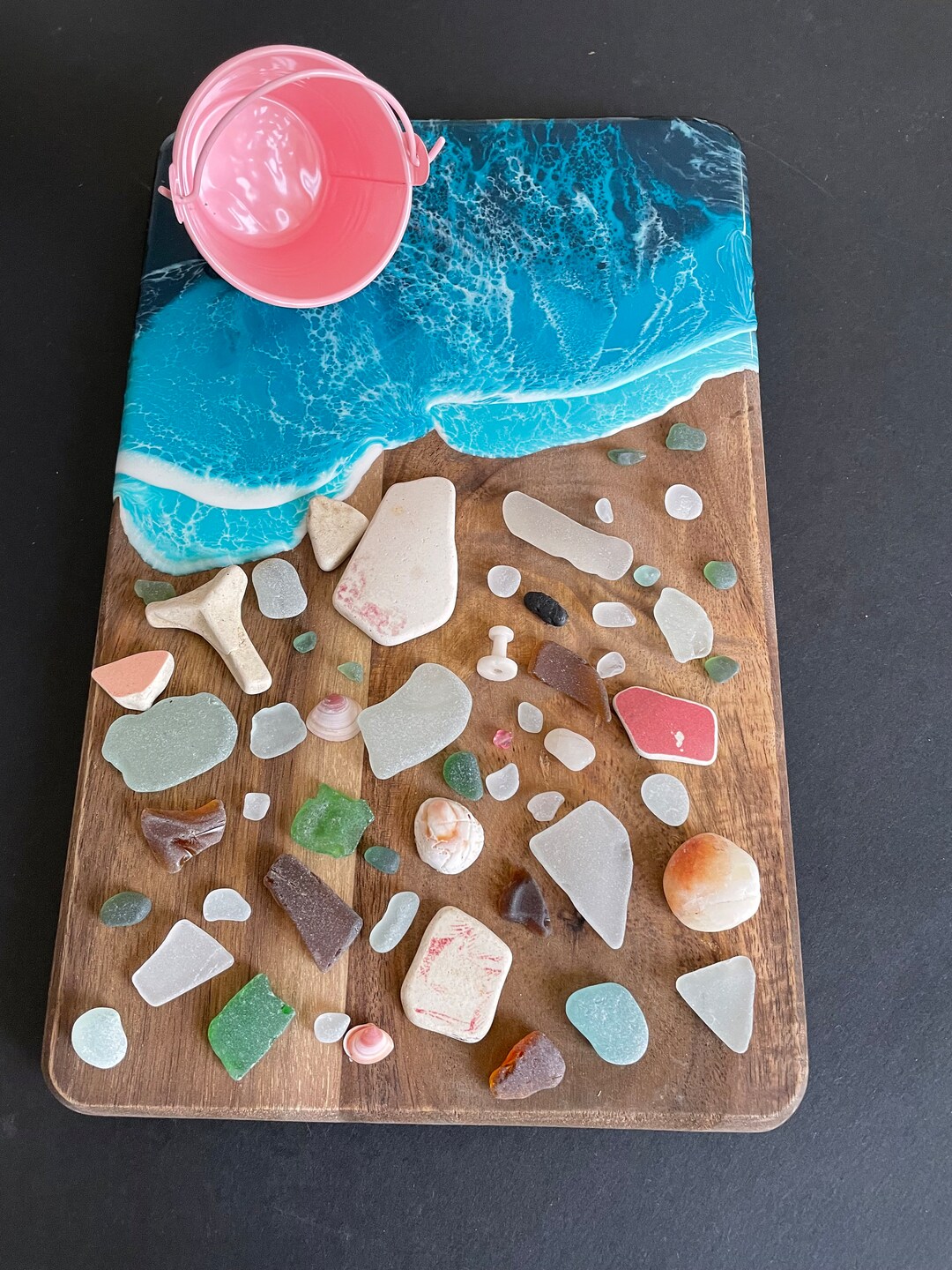 Beach Combed Treasures in Mini Bucket – Sea Glass, Pottery, Shells - Etsy