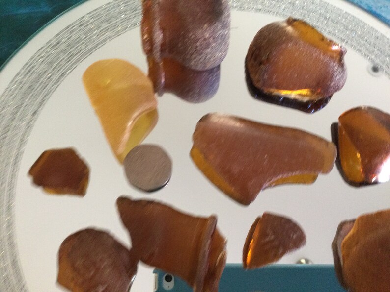 Toffee Coloured Worn Sea Glass/yellow Seaglass/frosted Bovril - Etsy