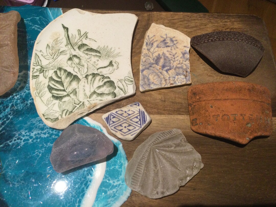 Scottish Beach Pottery & Glass Sherds: Sea Worn Mosaic Pieces - Etsy