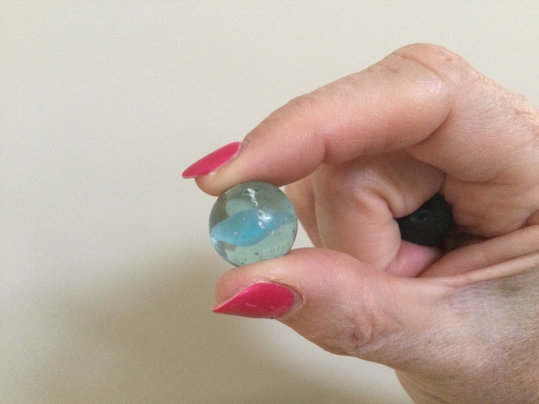 Two Marbles Found on a Beach. Beautiful Blue Colours. Cats Eyes. - Etsy