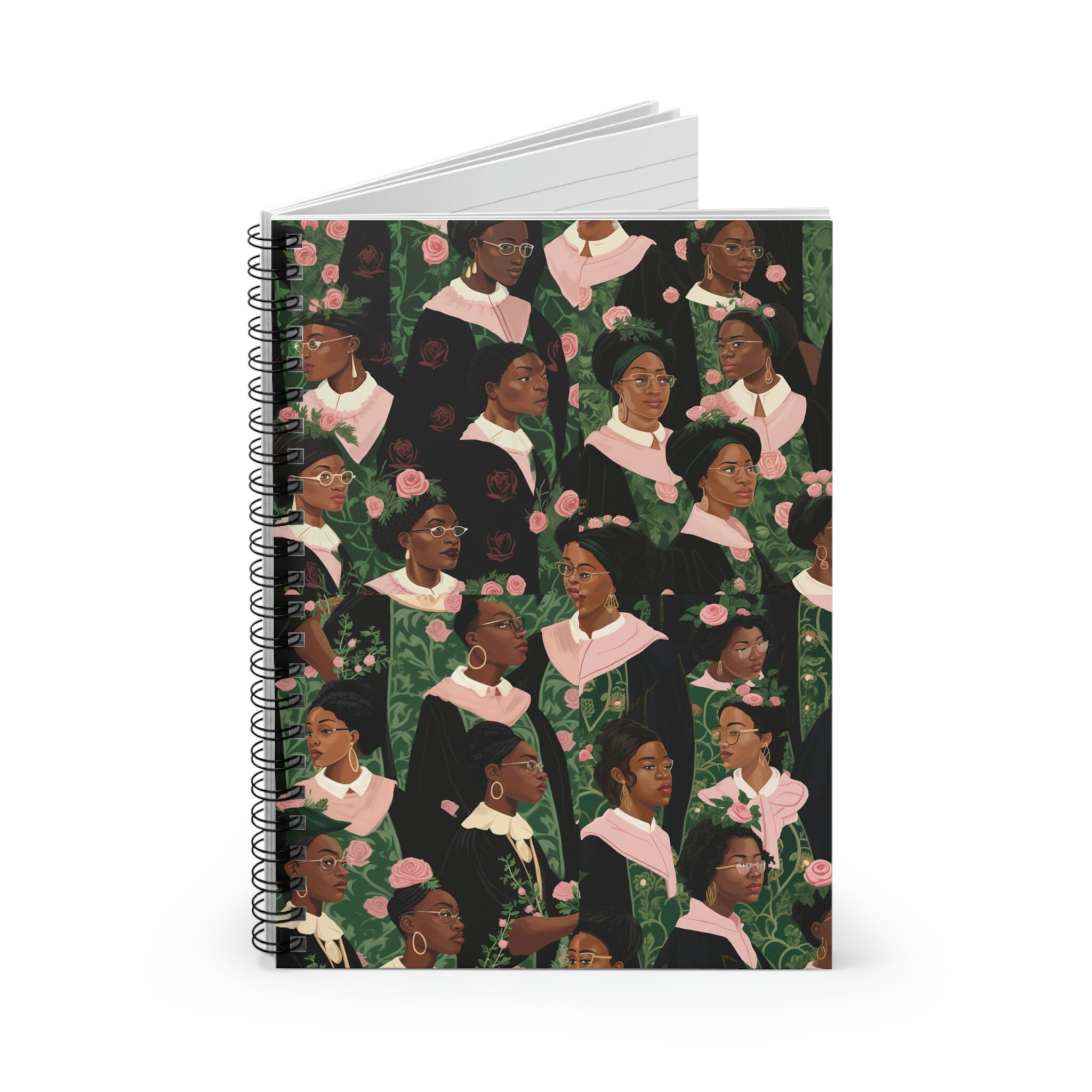 Alpha Kappa Alpha Sorority Women, Spiral Notebook - Ruled Line, Black ...