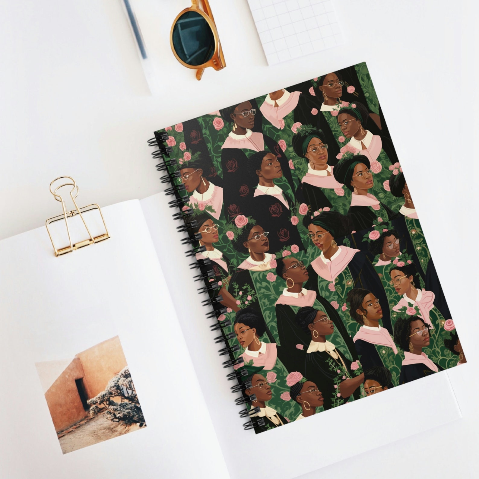 Alpha Kappa Alpha Sorority Women, Spiral Notebook - Ruled Line, Black ...