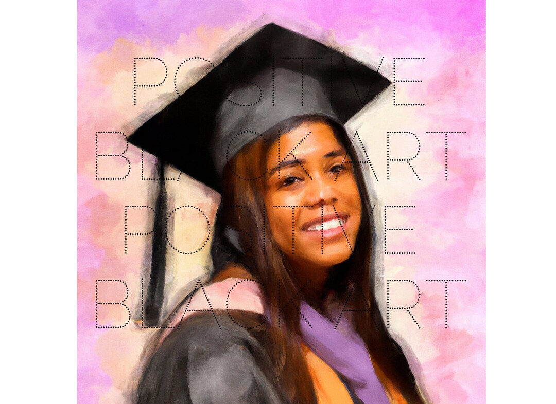 Black Women Graduates of College or High School, HBCU, Cap and Gown ...