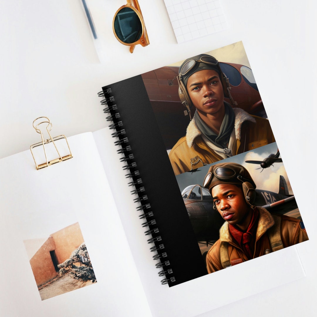 Black Veteran World War II Airman Spiral Notebook - Ruled Line - Etsy