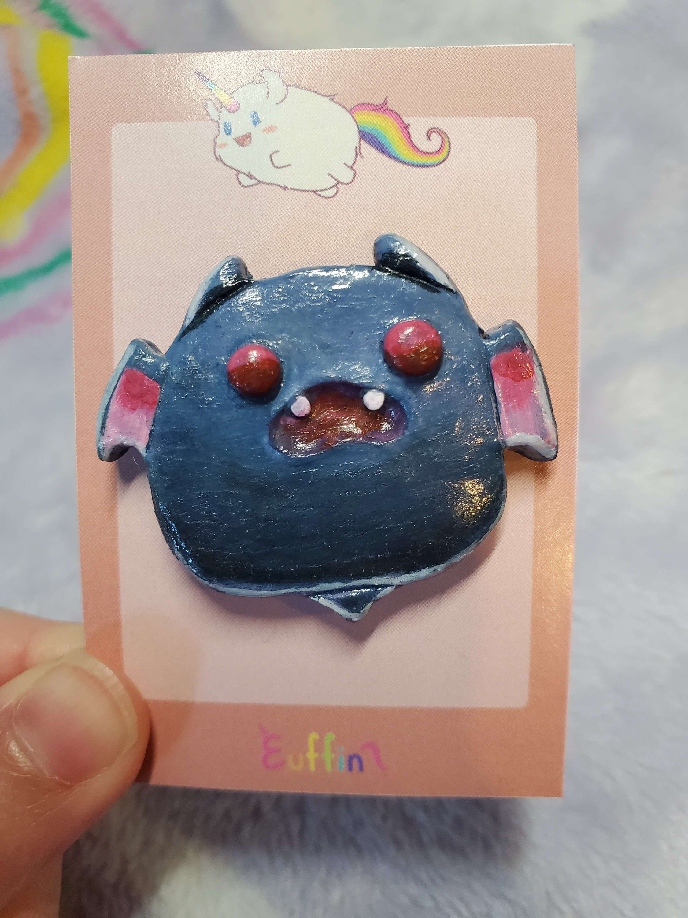 Fat Bat Binding of Isaac Clay Pin - Etsy