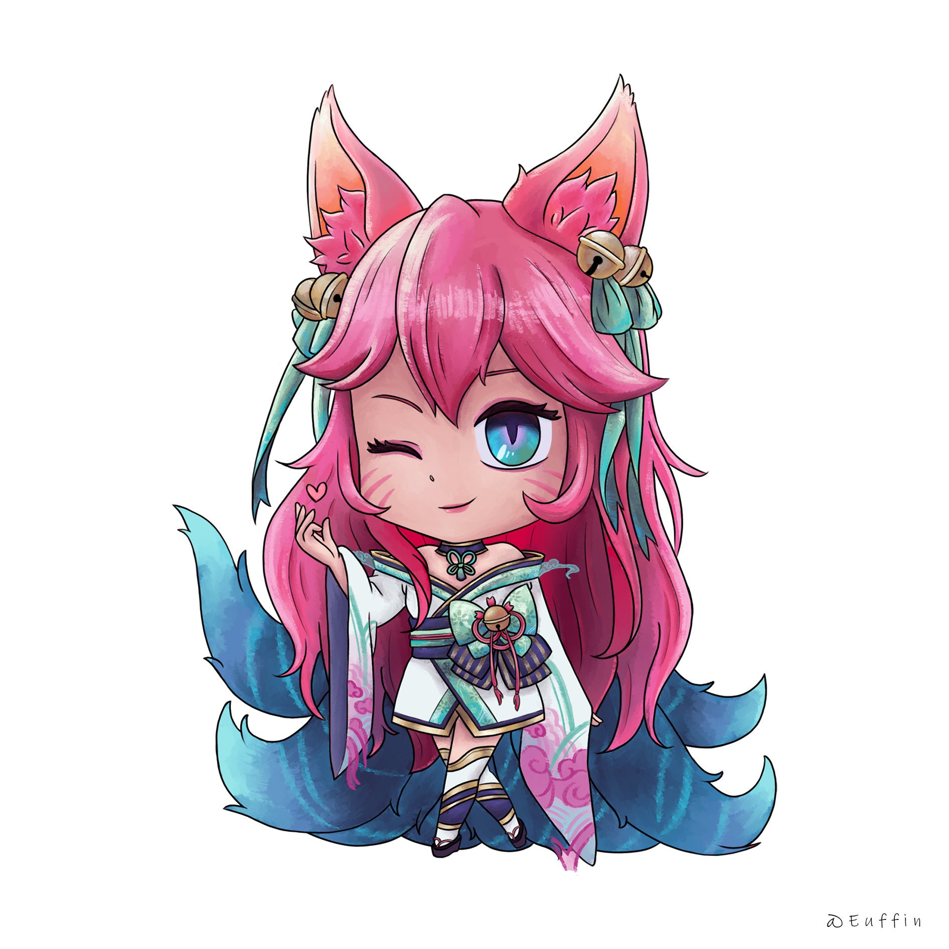 Spirit Blossom Ahri, Kindred, Lillia Sticker - Etsy
