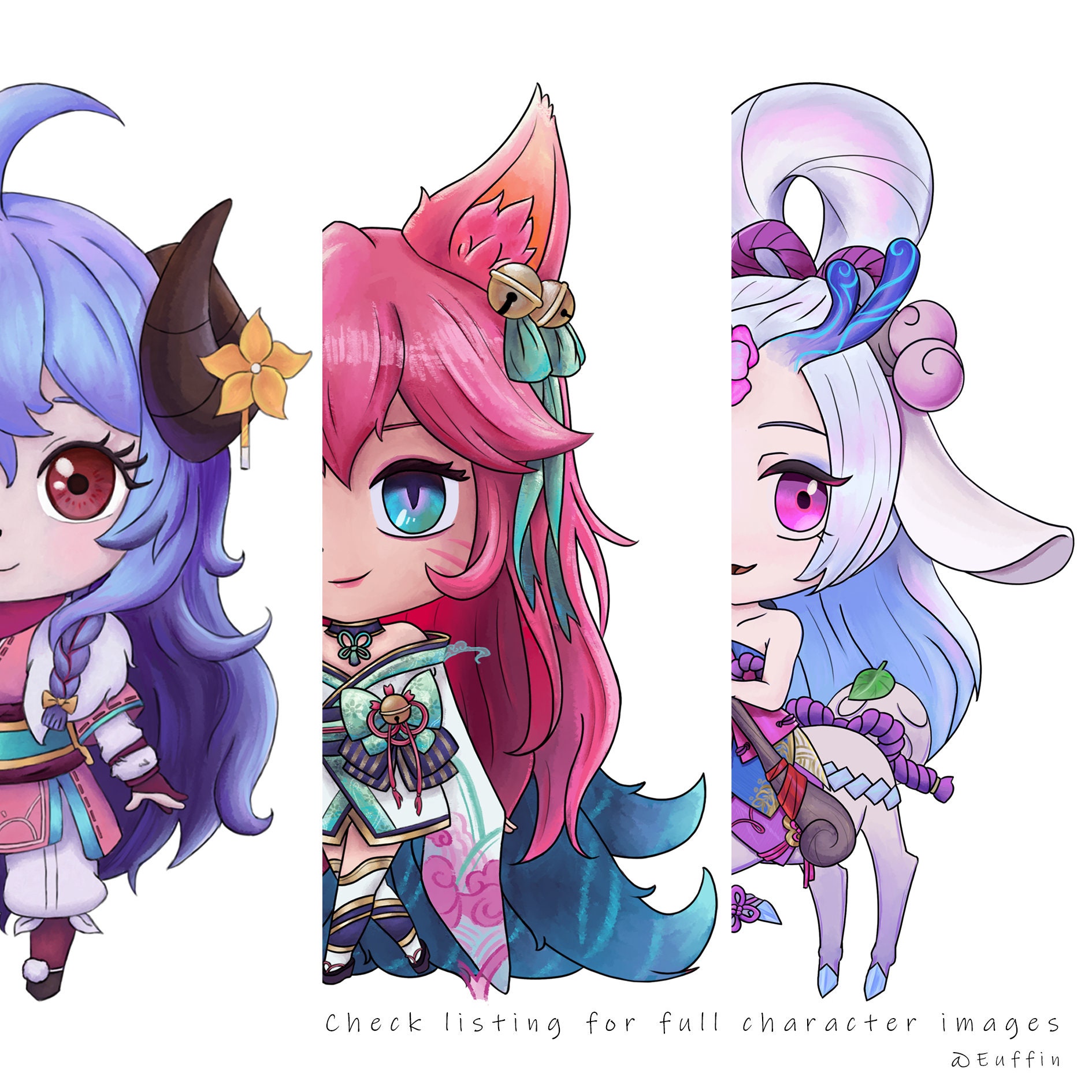 Spirit Blossom Ahri, Kindred, Lillia Sticker - Etsy