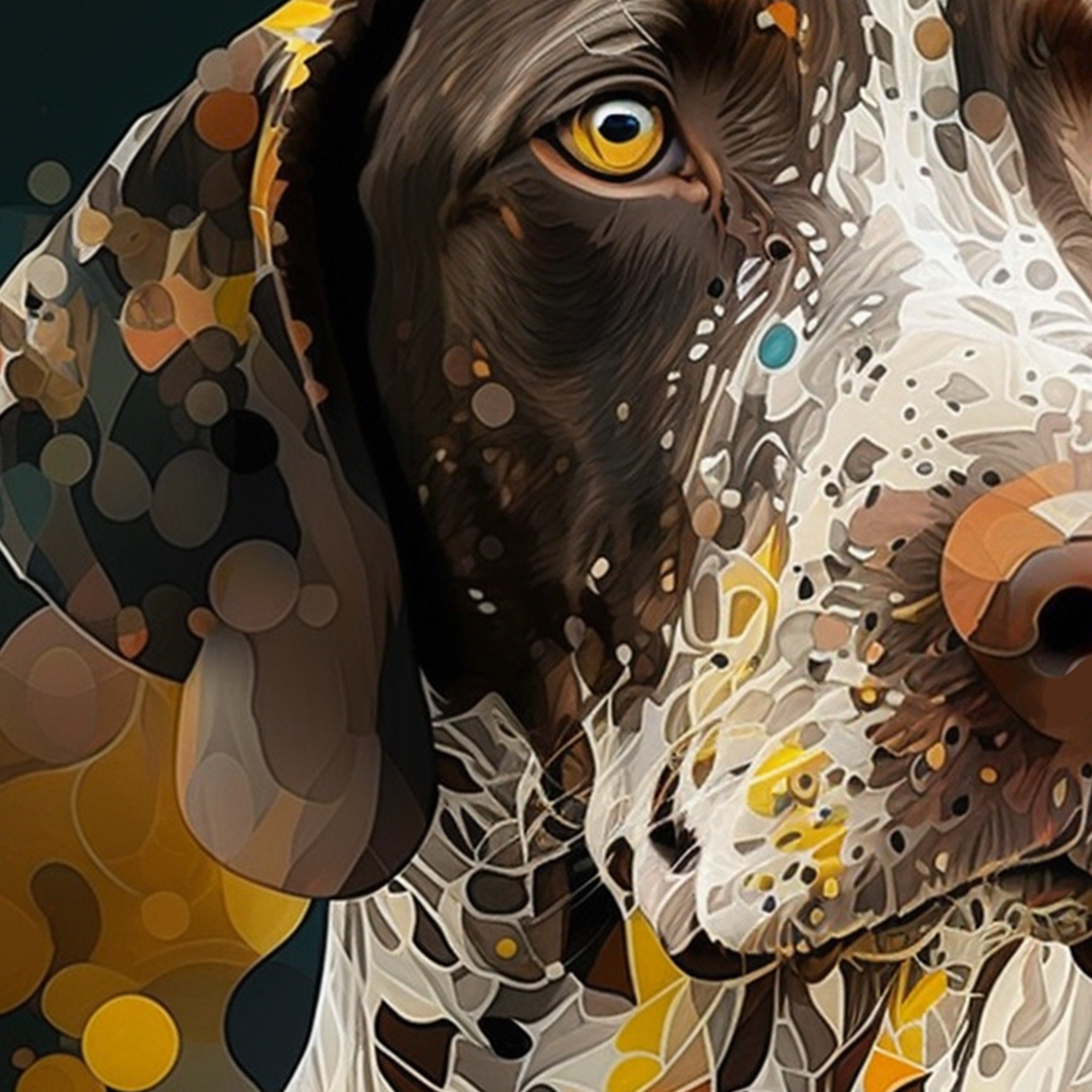 German Shorthaired Pointer Digital Art Print | "deco Pop Pooch" Art ...