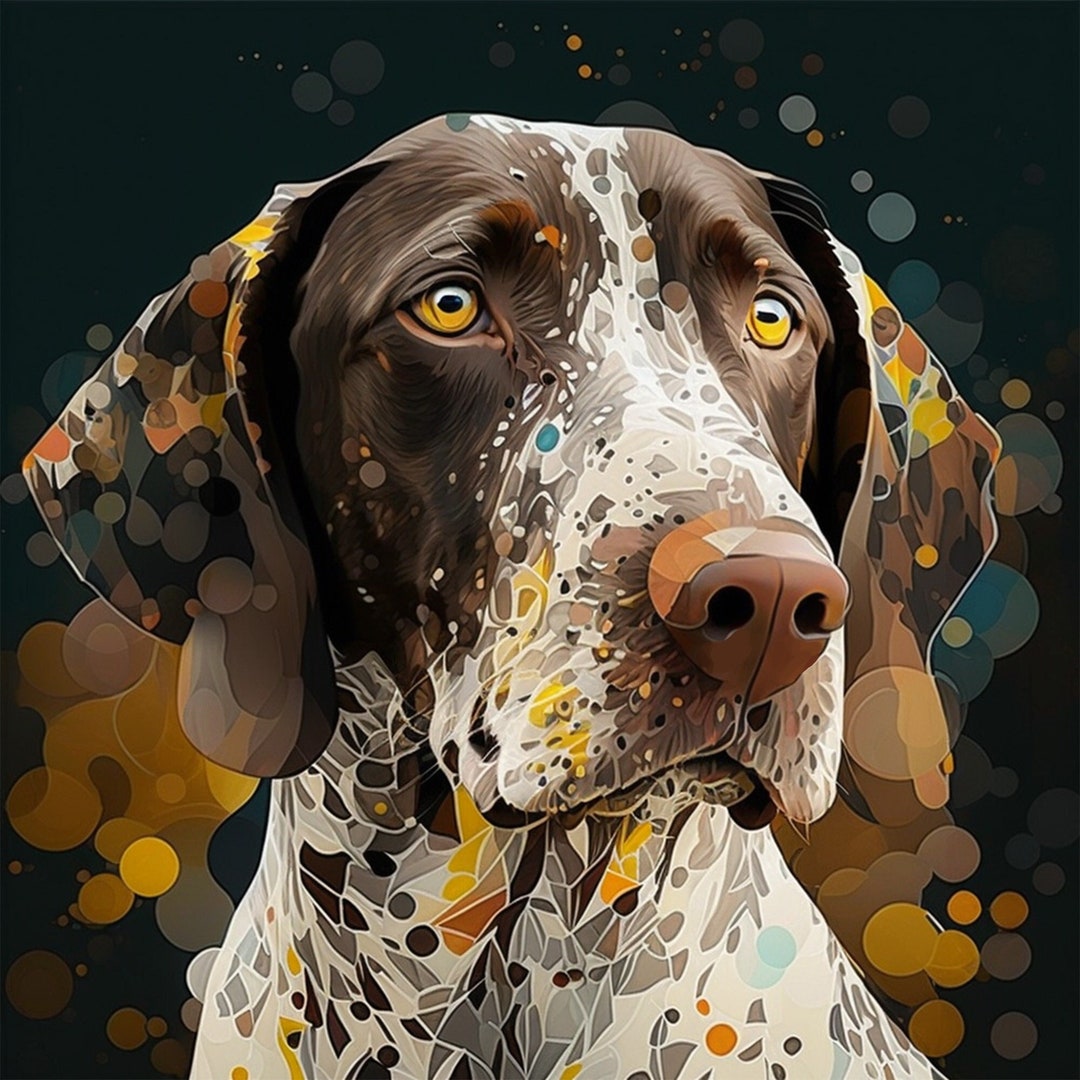 German Shorthaired Pointer Digital Art Print | "deco Pop Pooch" Art ...
