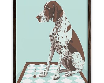 German Shorthaired Pointer Digital Art Print | "deco Pop Pooch" Art ...