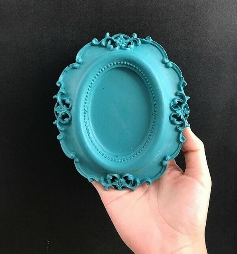 Silicone Mold Photo Frame With Flowers for Polymer Clay Fimo Plaster ...