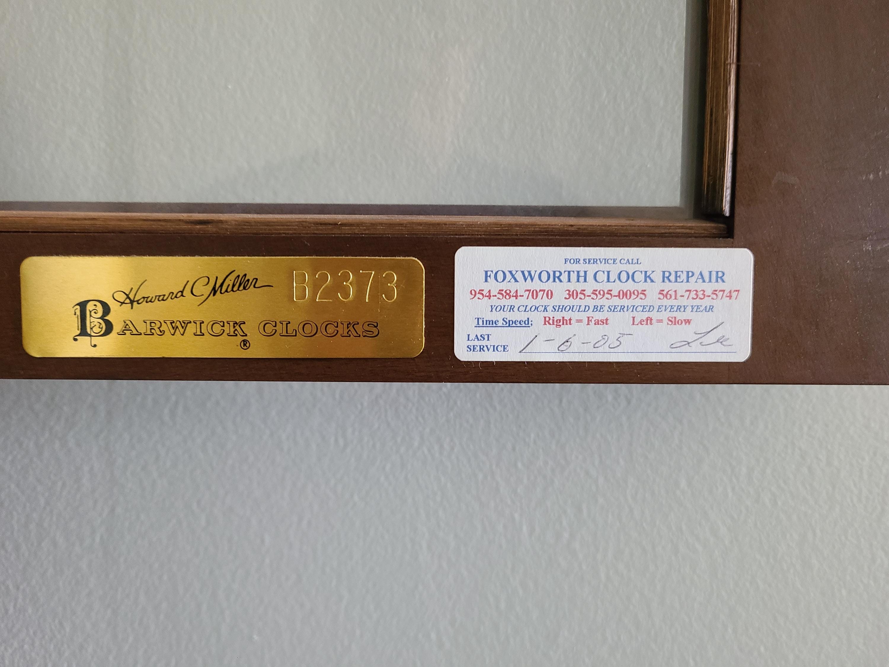 Beautiful Vintage Working Howard Miller Barwick Clocks, TEMPUS FUGIT ...