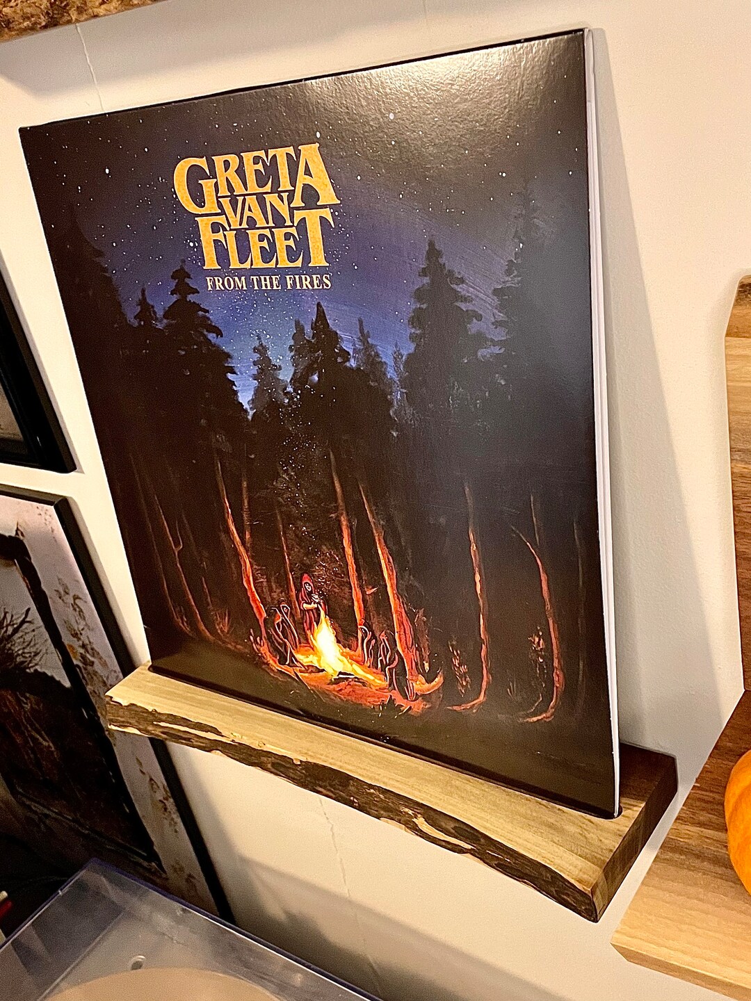Live Edge Record Picture Book Magazine Wall Shelf - Etsy