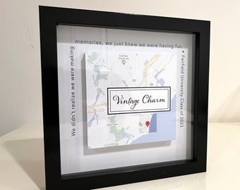 Custom 3D Where We Met Map With Frame - Etsy