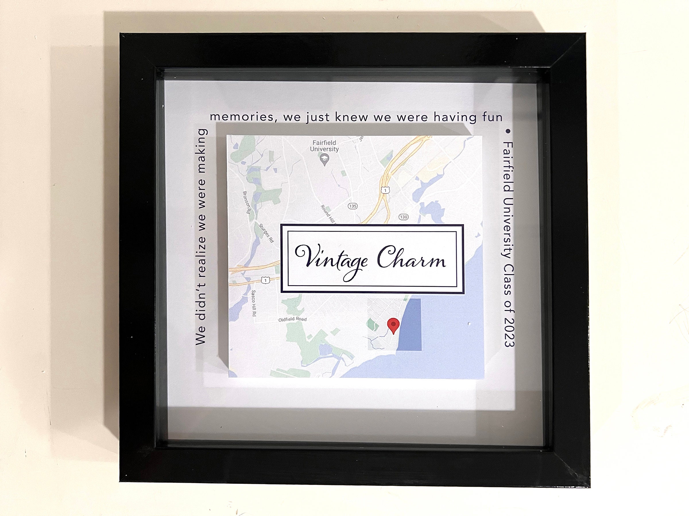 Custom 3D Graduation Map Frame - Etsy